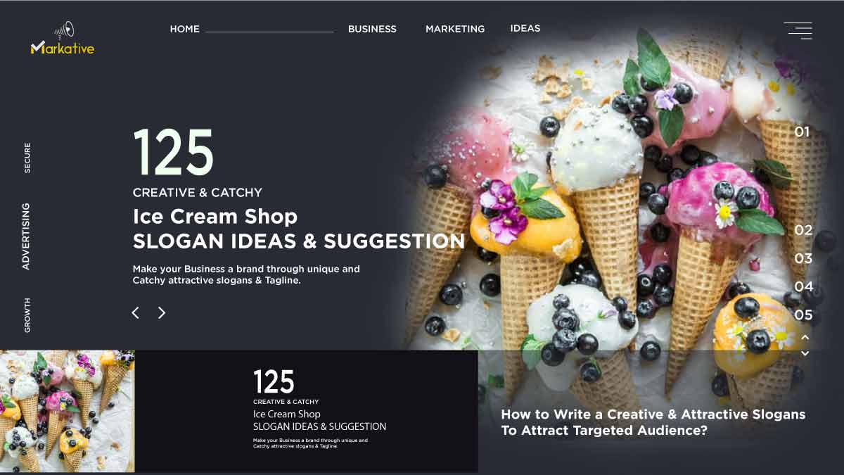 125 Catchy Ice cream slogans & Taglines for ice cream shop | Markative