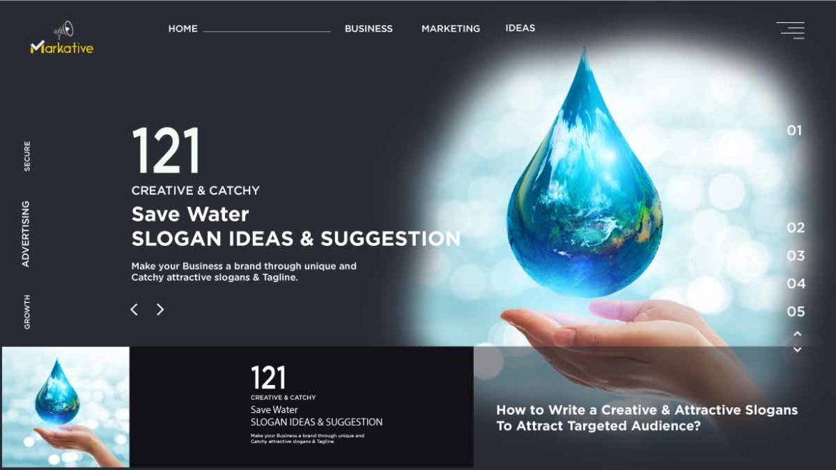 103 Effective slogan on save water for people Awareness | markative