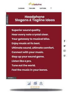 165+ Unique Headphone Slogans that make you Brand - Markative