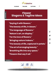 153+ Creative Flower Slogans to attract Flower lovers - Markative