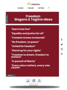 159+ Powerful Freedom Slogans to stay Motivated - Markative