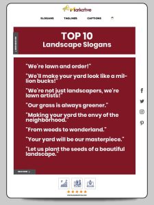 161+ Best Landscape Slogans ideas for companies & Firms - Markative