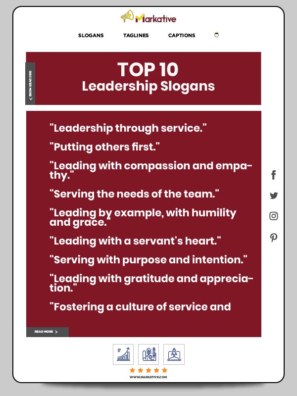 125 Best Leadership Slogans To Grab More Attention Markative