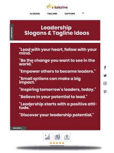 125+ Best Leadership Slogans to grab more Attention - Markative