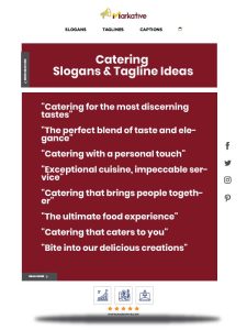 141+ Attractive Catering Slogans & Taglines ideas - Markative