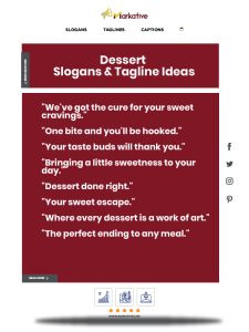 105+ Best Dessert slogans ideas that appeal to dessert lovers - Markative