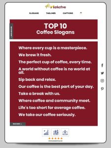 199+ Attractive Coffee Slogans ideas to attract Coffee Lovers - Markative