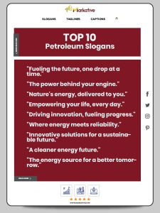 157+ Powerful Petroleum Slogans that double your sales - Markative