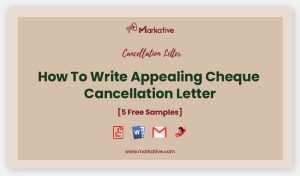 Best Cheque Cancellation Letter [5+ Templates] - Markative