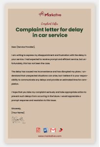 How To Write Complaint Letter for Delay Service [5+ Templates] - Markative