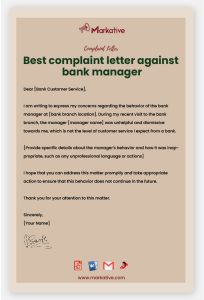 How To Write Best Complaint Letter Against Bank Manager [5 Free Samples ...