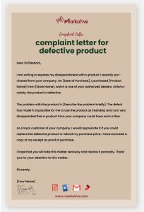 How To Write Best Complaint Letter for Defective Product [5 Free ...