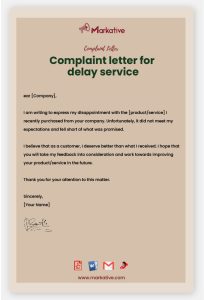 How To Write Complaint Letter for Delay Service [5+ Templates] - Markative