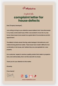 Best Complaint Letter for House Defects [5+ Templates] - Markative