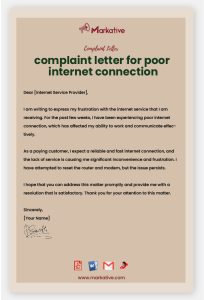 Best Complaint Letter for Poor Internet Connection [5+ Templates ...