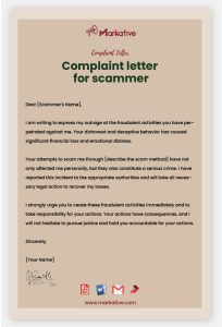 How To Write Best Complaint Letter for Scammer [5+ Templates] - Markative