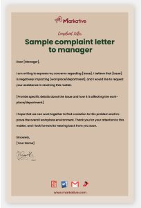 How To Write Best & Creative Complaint Letter to Manager [5+ Templates ...