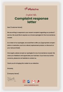 How To Write Best Complaint Response Letter [5+ Templates] - Markative