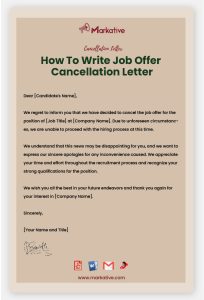 Best Job Offer Cancellation Letter [7+ Free Samples] - Markative