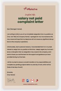 How To Write Creative Salary Not Paid Complaint Letter [5+ Free Samples ...