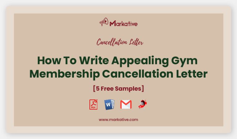 Gym Membership Cancellation Letter [7+ Samples] - Markative