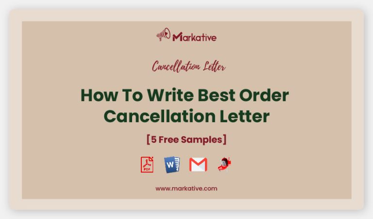 Best Order Cancellation Letter [5+ Templates] - Markative