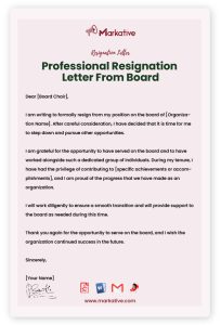 How To Write Creative Resignation Letter From Board [5+ Templates ...