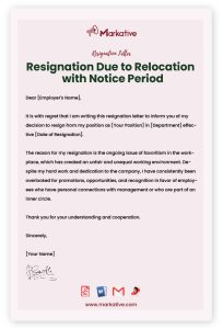 How To Write Best Resignation Due to Relocation [5 Free Samples ...