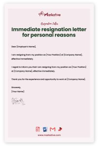 How To Write Best Resignation Letter Effective Immediately [ 7 ...