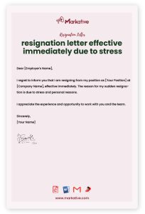 How To Write Best Resignation Letter Effective Immediately [ 7 ...