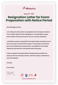 How To Write Best Resignation Letter for Exam Preparation [5+ Templates ...
