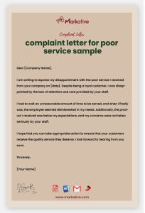 How To Write Good Complaint Letter for Poor Service [5+ Templates ...