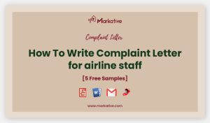 Best Complaint Letter for Airline Staff [5+ Templates] - Markative