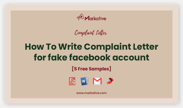Complaint Letter for Fake Facebook Account [5 Free Samples] - Markative