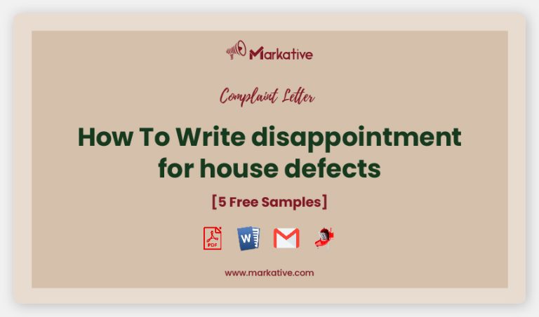 Best Complaint Letter for House Defects [5+ Templates] - Markative