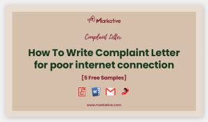Best Complaint Letter for Poor Internet Connection [5+ Templates ...