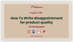 Great Complaint Letter Product Quality [5+ Templates] - Markative