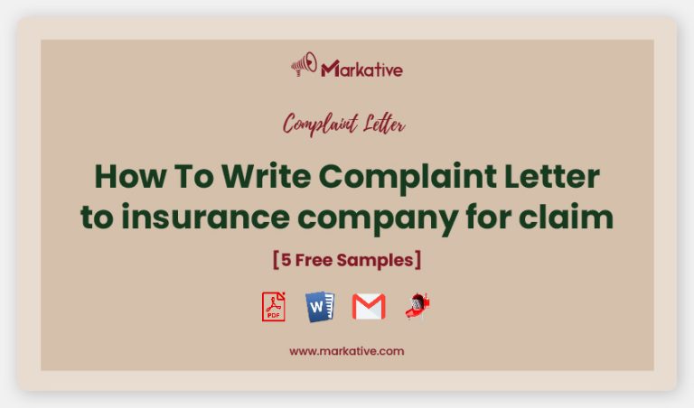 Complaint Letter to Insurance Company For Claim [5+ Templates] - Markative