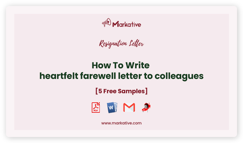 How To Write Best Heartfelt Farewell Letter to Colleagues [5+ Free ...