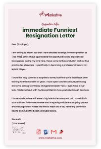 How To Write Appealing Funniest Resignation Letter [5+ Free Samples ...