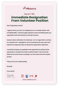 How To Write Appealing Resignation From Volunteer Position [5 Free ...