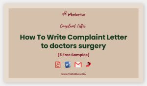 Effective Letter of Complaint to Doctors Surgery [5+ Templates] - Markative