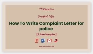 How To Write Best Police Complaint Letter [5+ Templates] - Markative