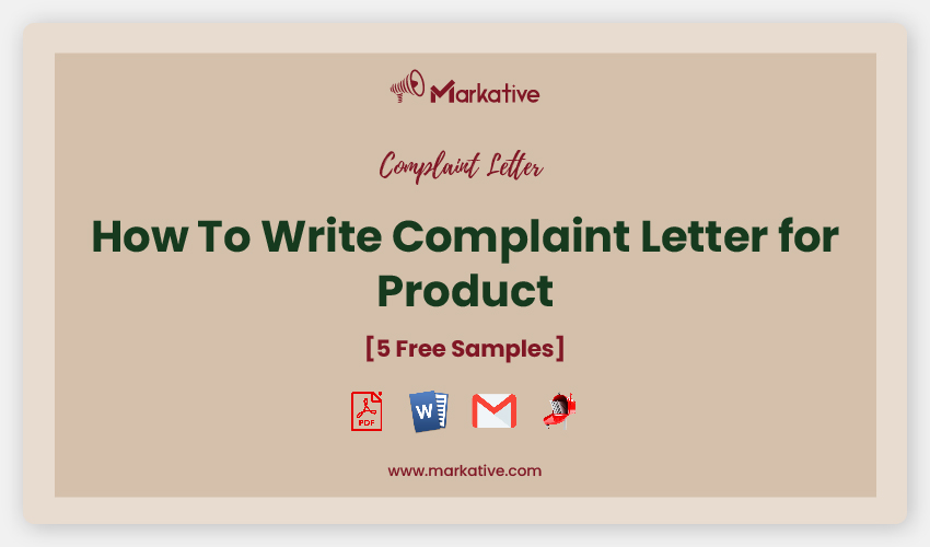 How To Write Creative Product Complaint Letter [5+ Free Samples ...