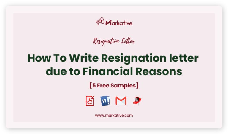 Write a Best Resignation Letter due to Financial Reasons [5 Free ...