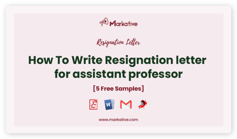 Write Best Resignation Letter for Assistant Professor [5+ Templates ...