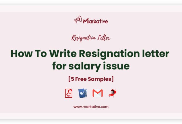 Urgent Resignation Letter For Salary Issue Sample Archives Markative
