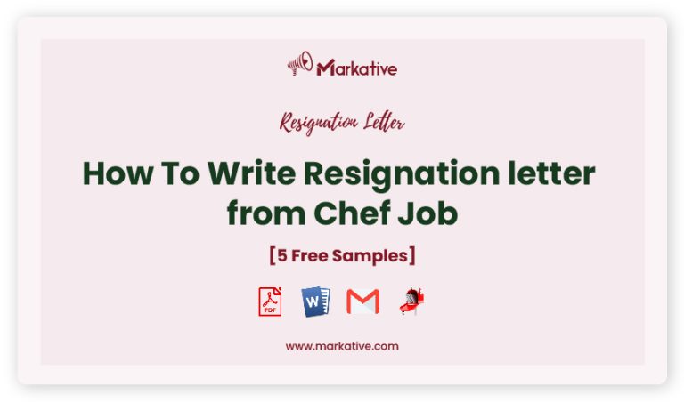 How To Write Best Resignation Letter from Chef Job [5+ Templates ...