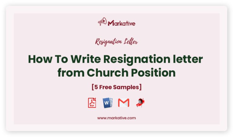 How To Write Appealing Resignation Letter from Church Position [5 Free ...
