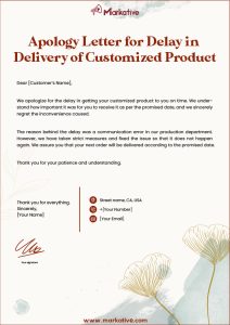 Apology Letter for Delay in Delivery: 5 Ready Samples - Markative